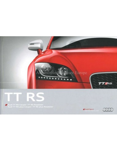 2012 AUDI TT RS HARDCOVER BROCHURE ENGLISH