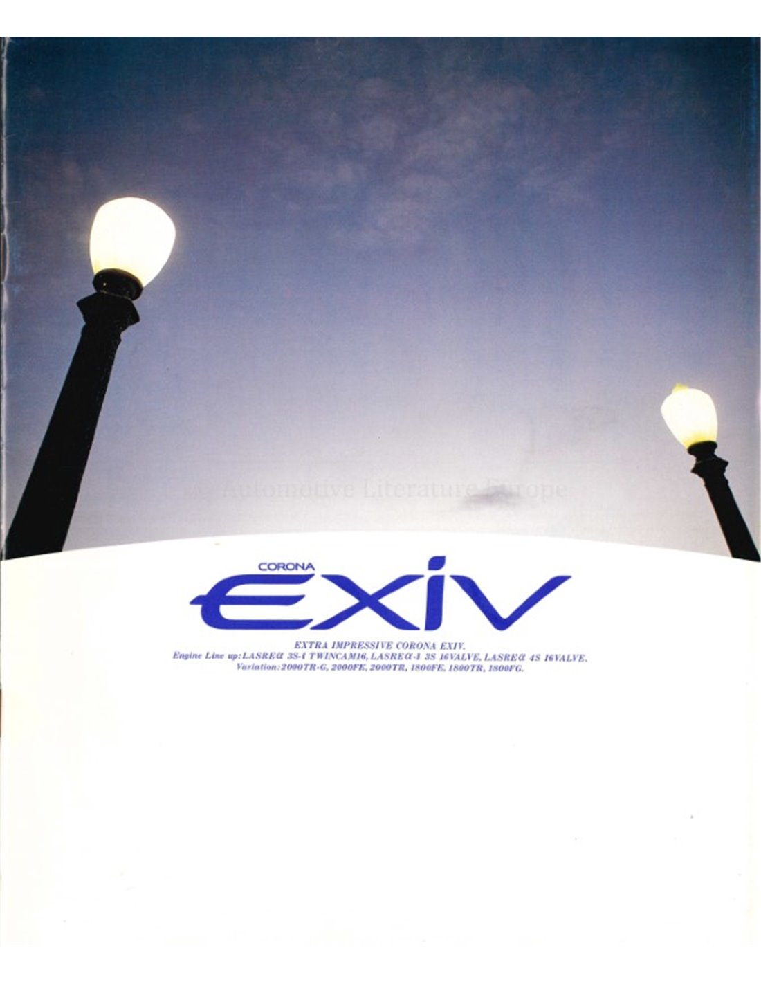 1991 TOYOTA CORONA EXIV BROCHURE JAPANESE