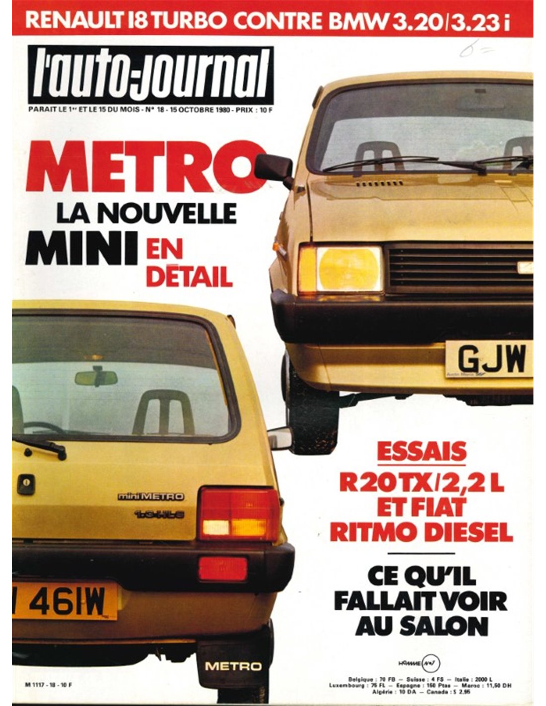 1980 L'AUTO-JOURNAL MAGAZINE 18 FRENCH