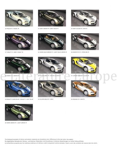 2006 BUGATTI EB 16.4 VEYRON BROCHURE ENGLISH | GERMAN | FRENCH